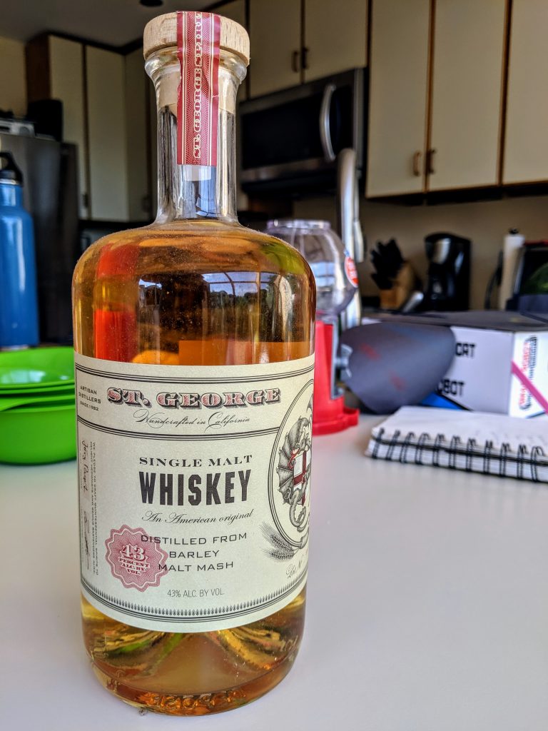 St George Spirits Single Malt California Whiskey in Boston